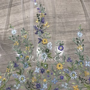 Colorful Wild Flower Wedding Veil, Super Fairy Colorful Lace Bridal ...