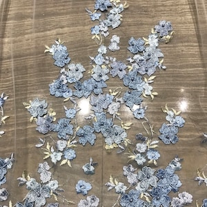 Bridal Cape With Fairy Blue Lace Floral, Blue Flower Wedding Cape, Soft ...