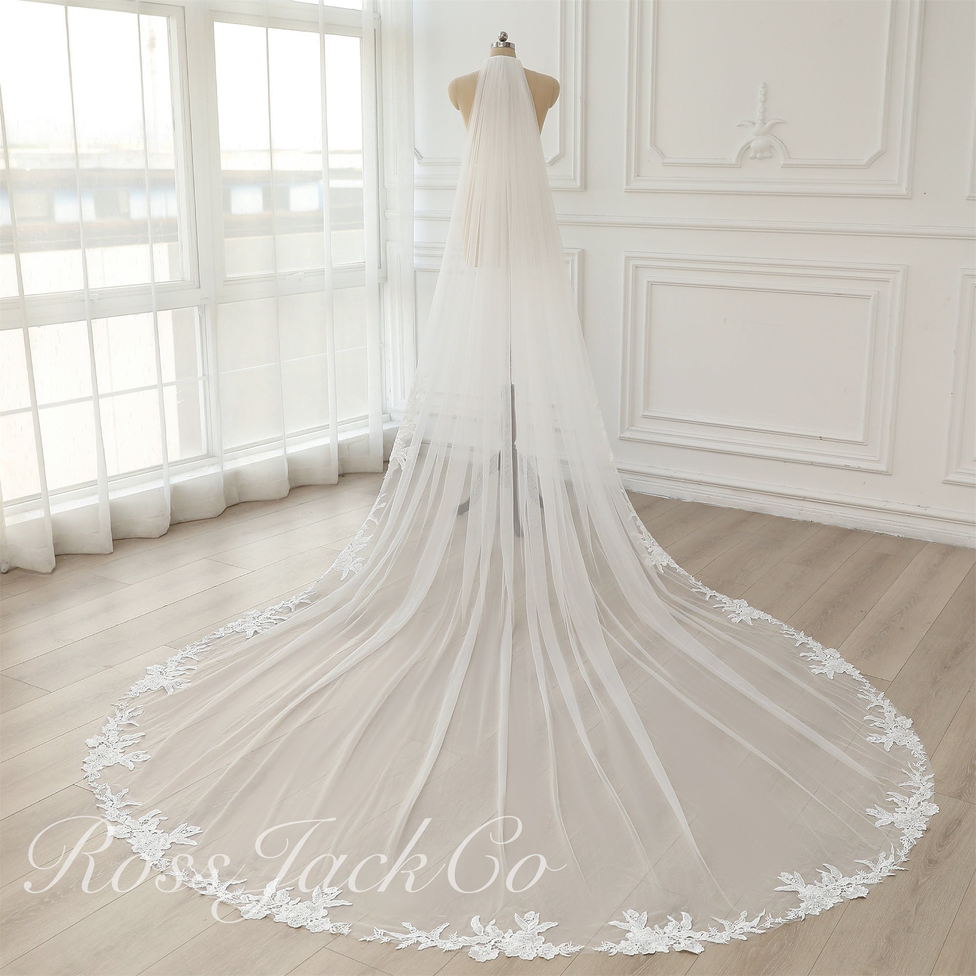 Wedding Veil Simple Lace Flower Trim, Elegant Little Lace Flower Bridal ...