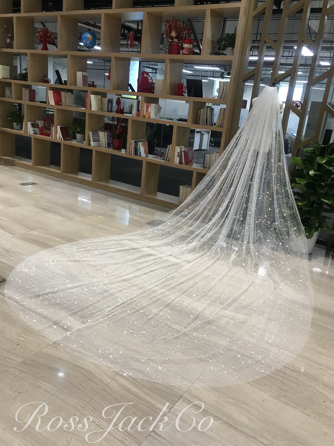 Dreamy Sparkly Veil Wedding, Silver Starry Bridal Veil, Veil Wedding ...