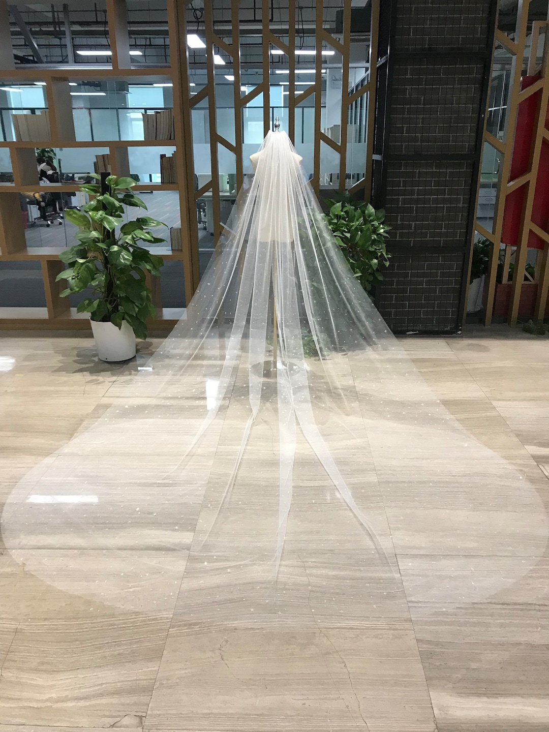 Dreamy Sparkly Veil Wedding, Silver Starry Bridal Veil, Veil Wedding ...