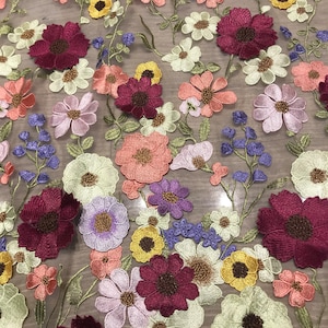 Colorful Flowers Bridal Cape, Fairy Lace Flower Wedding Cape, Soft ...