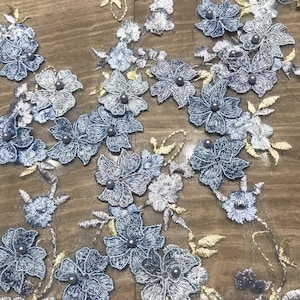 Bridal Cape With Fairy Blue Lace Floral, Blue Flower Wedding Cape, Soft ...