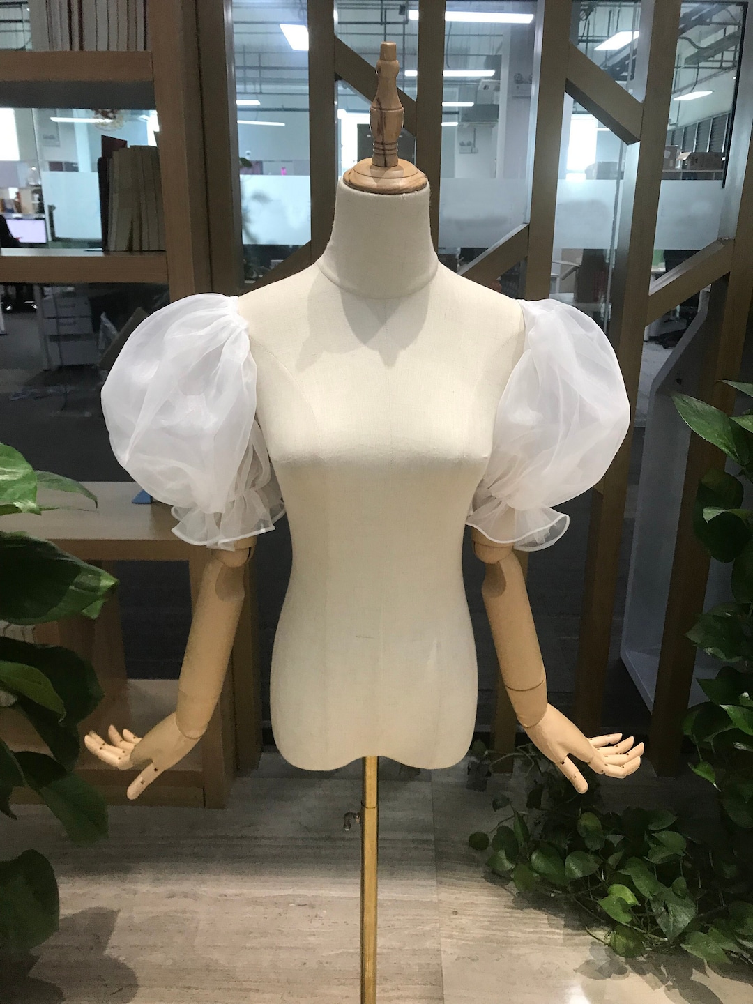 Bridal Puff Sleeves, Independent Removable Sleeves, Collarless ...