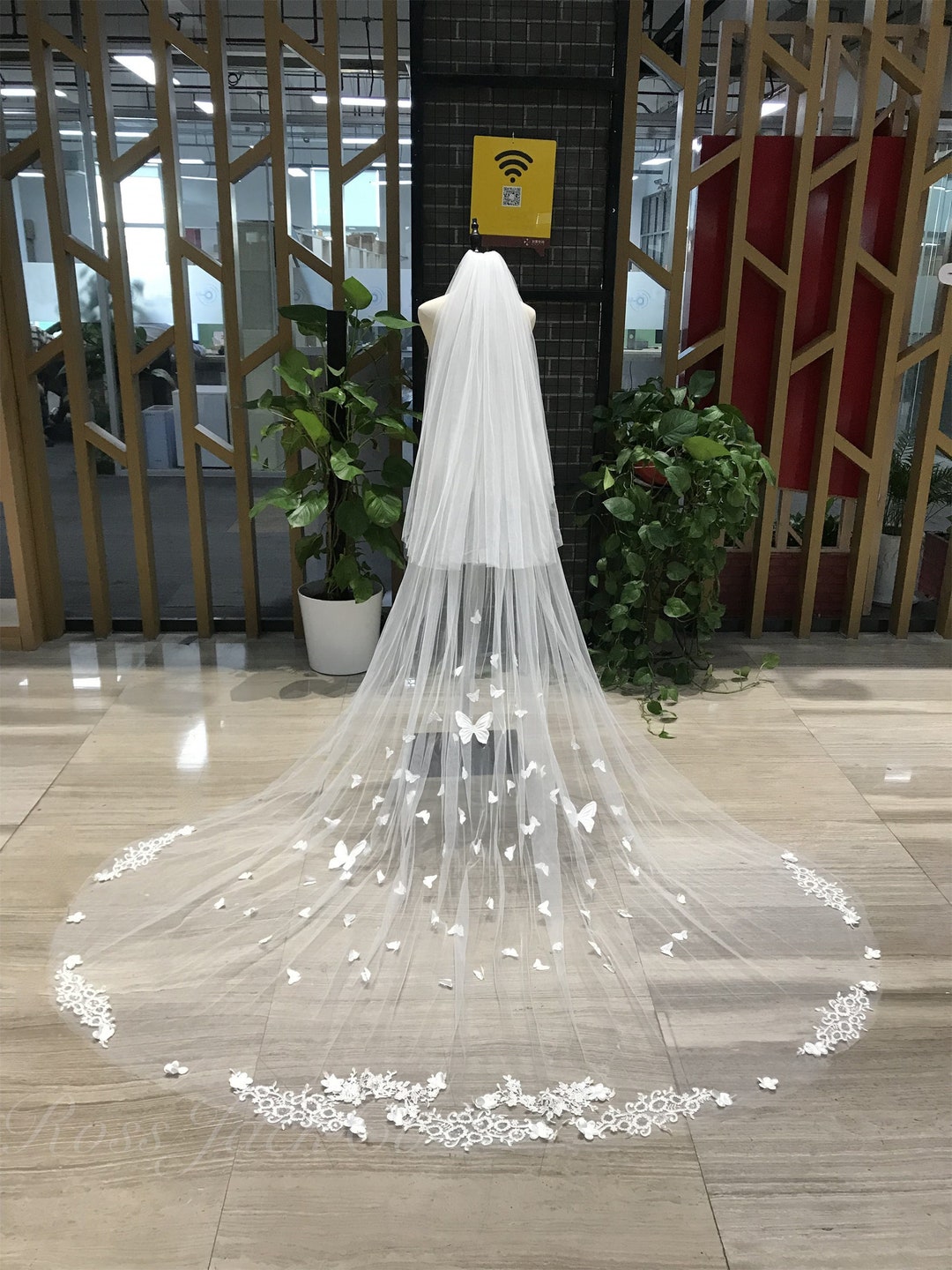 Veil Wedding 3D Butterfly 2 Tier Veil With Dreamy 3D Butterfly Custom ...