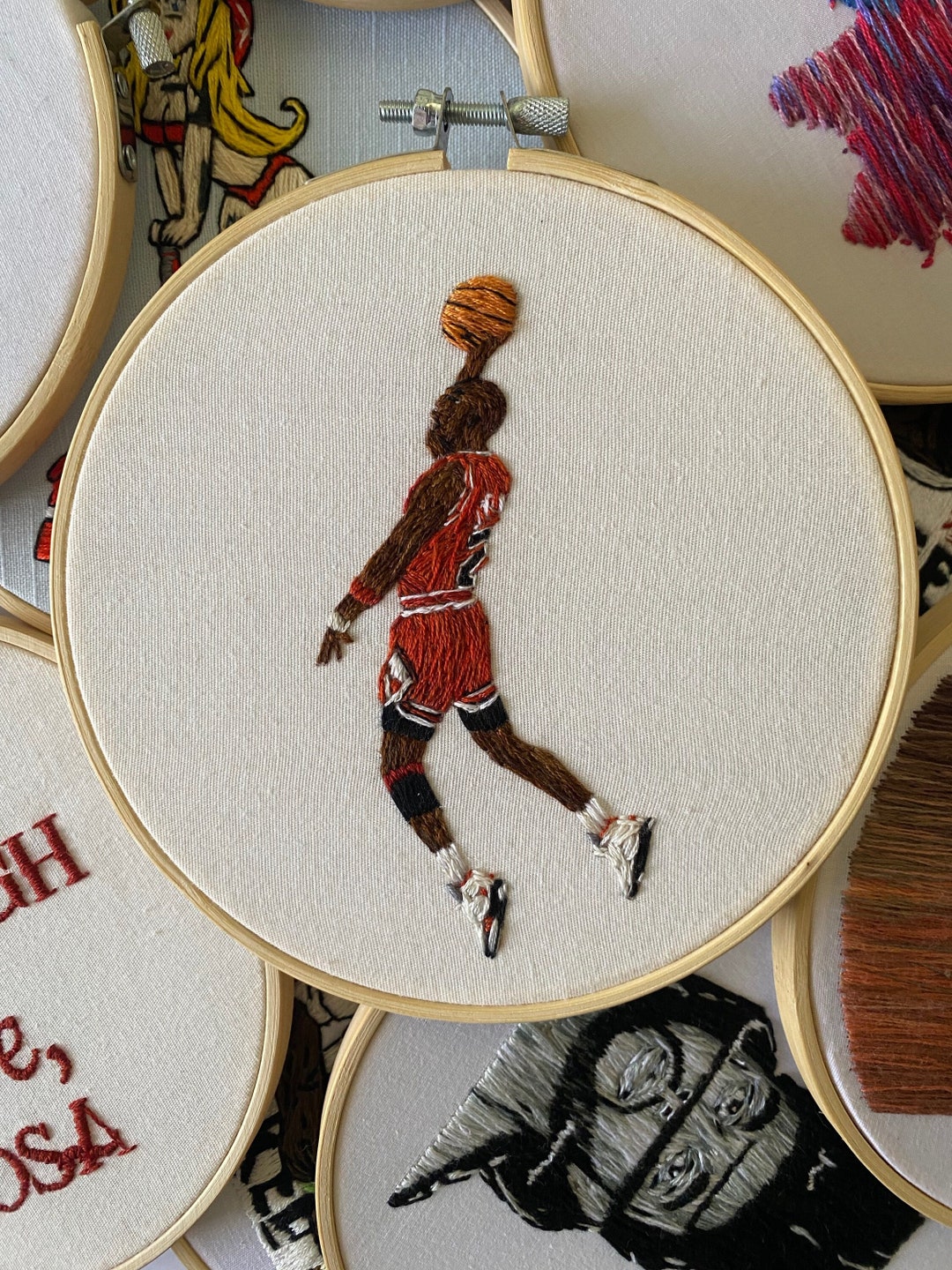 Michael Jordan Embroidery Art - Etsy