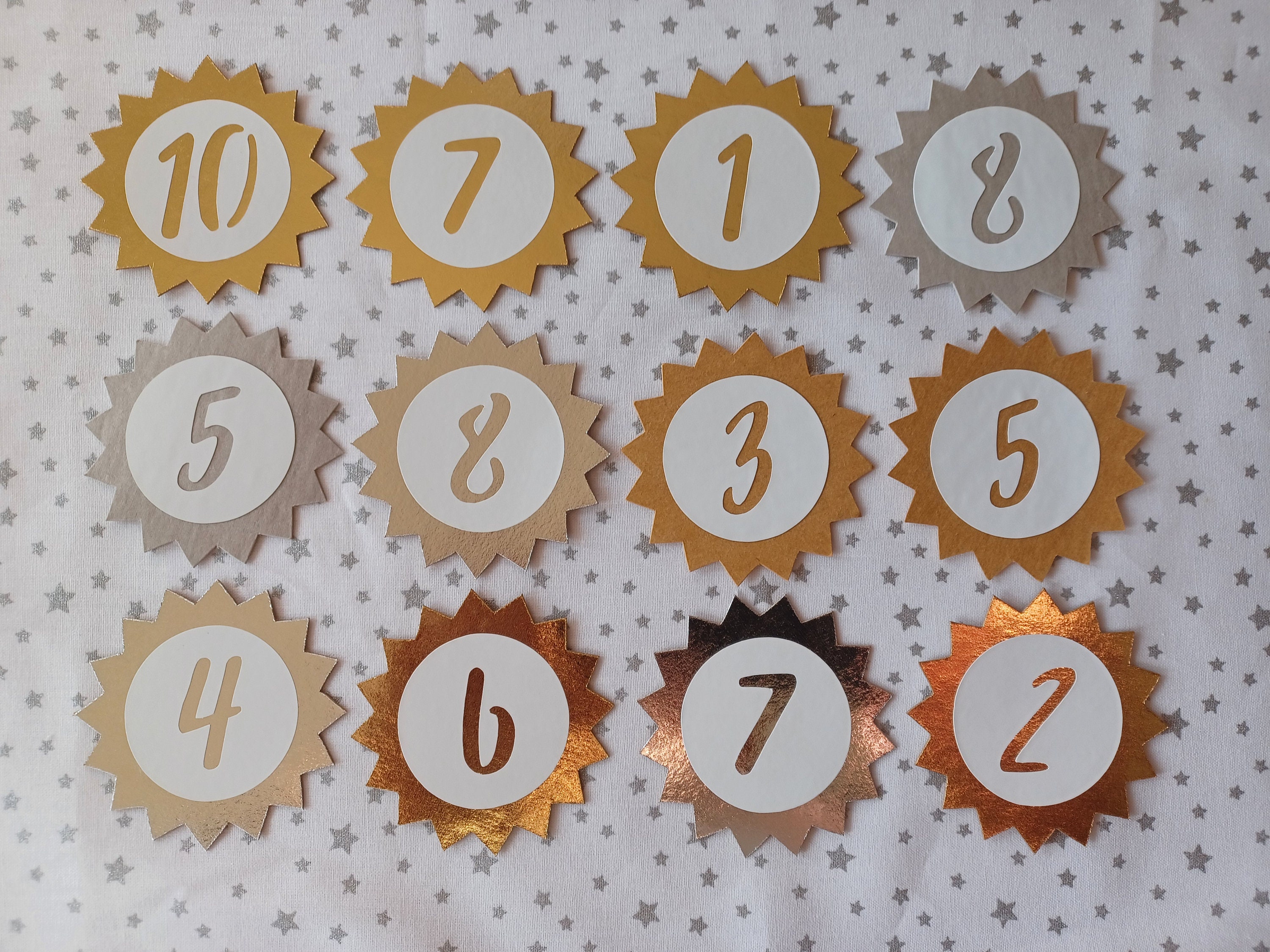 Numbers With Velcro Fastener, Numbers for Birthday Crown, Single Button ...