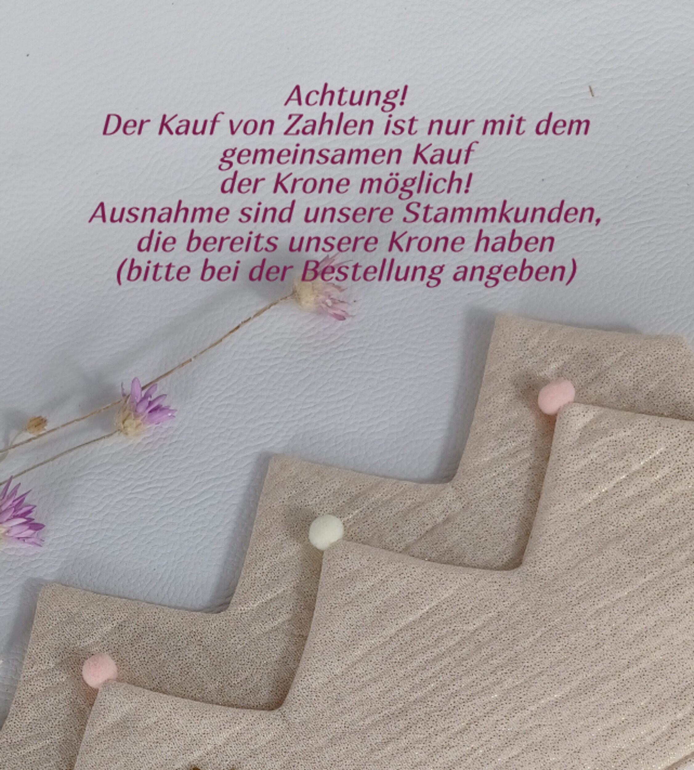 Numbers With Velcro Fastener, Numbers for Birthday Crown, Single Button ...