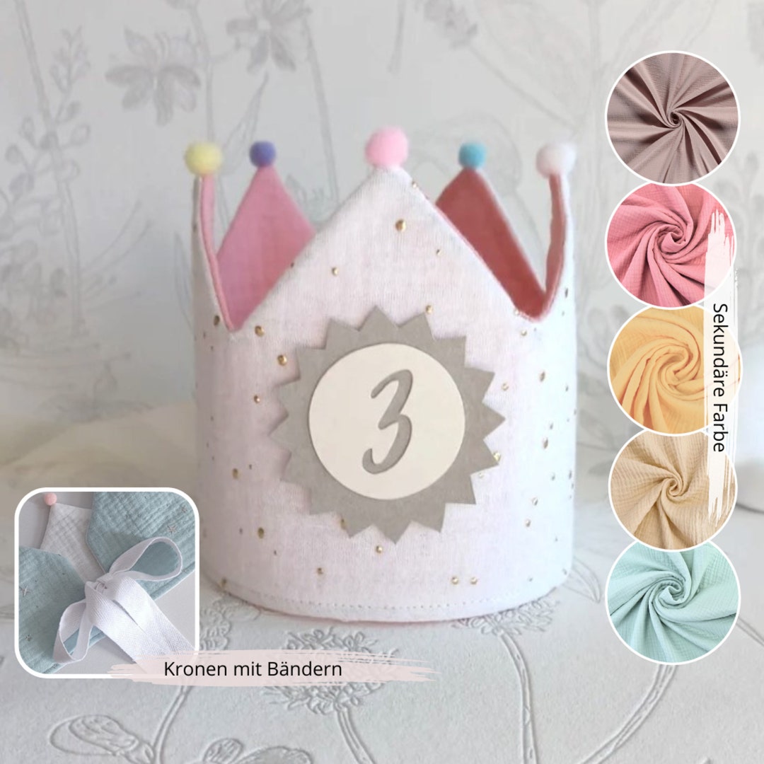 Birthday Crown, Birthday Party Crown, Birthday Child, Fabric Crown ...