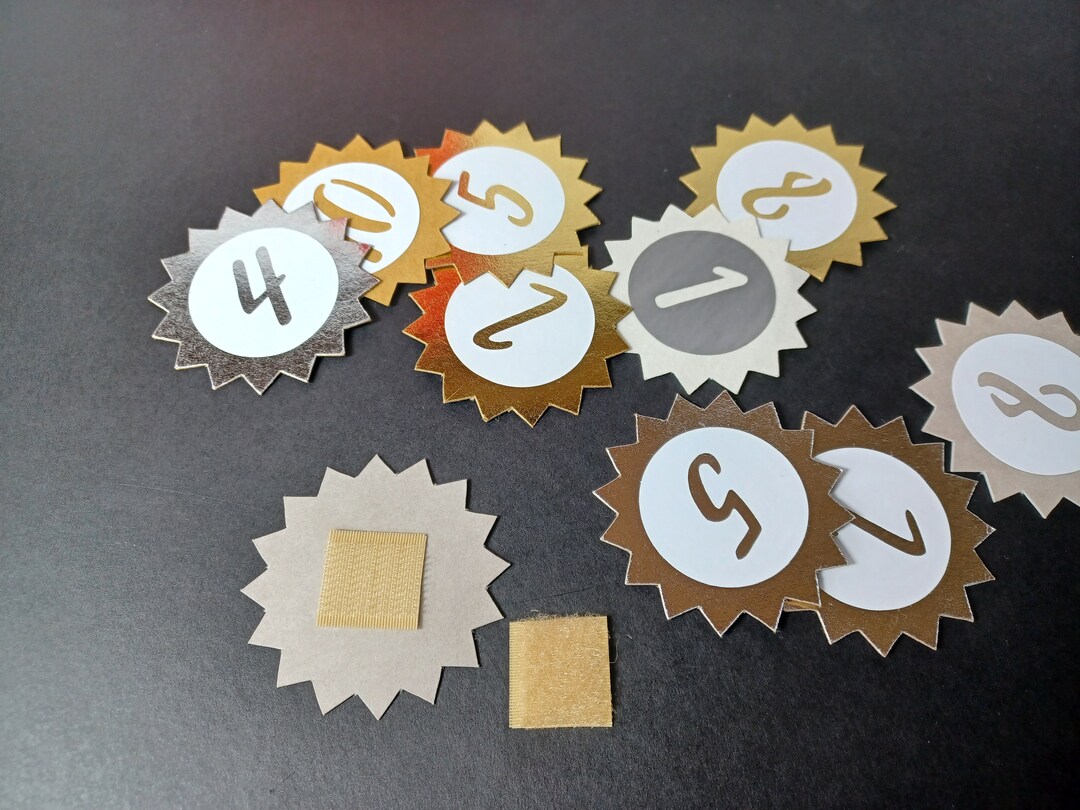 Numbers With Velcro Fastener, Numbers for Birthday Crown, Single Button ...