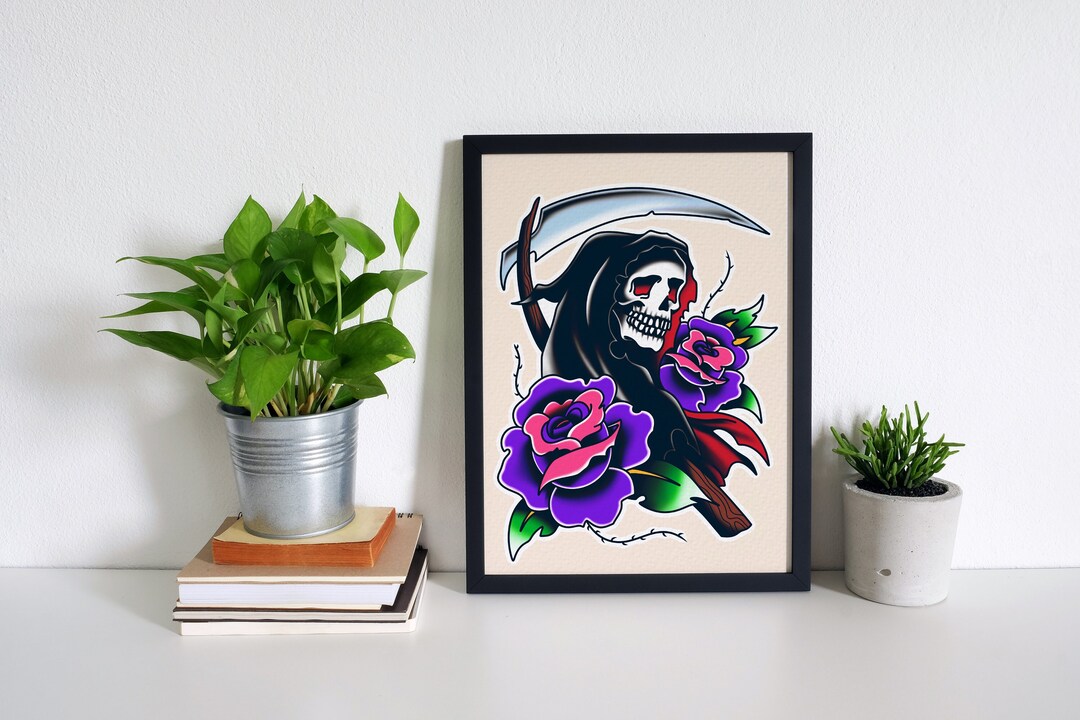 Grim Reaper Print - Etsy