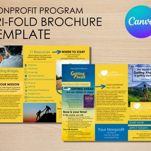 Tri-fold Brochure Nonprofit Program Brochure Nonprofit Marketing ...