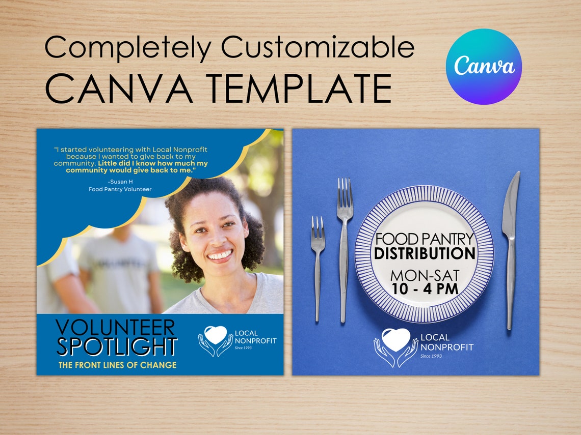 Nonprofit Social Media Templates That WORK 12 Posts Canva Template ...
