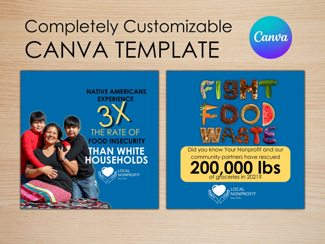 Nonprofit Social Media Templates That WORK 12 Posts Canva Template ...