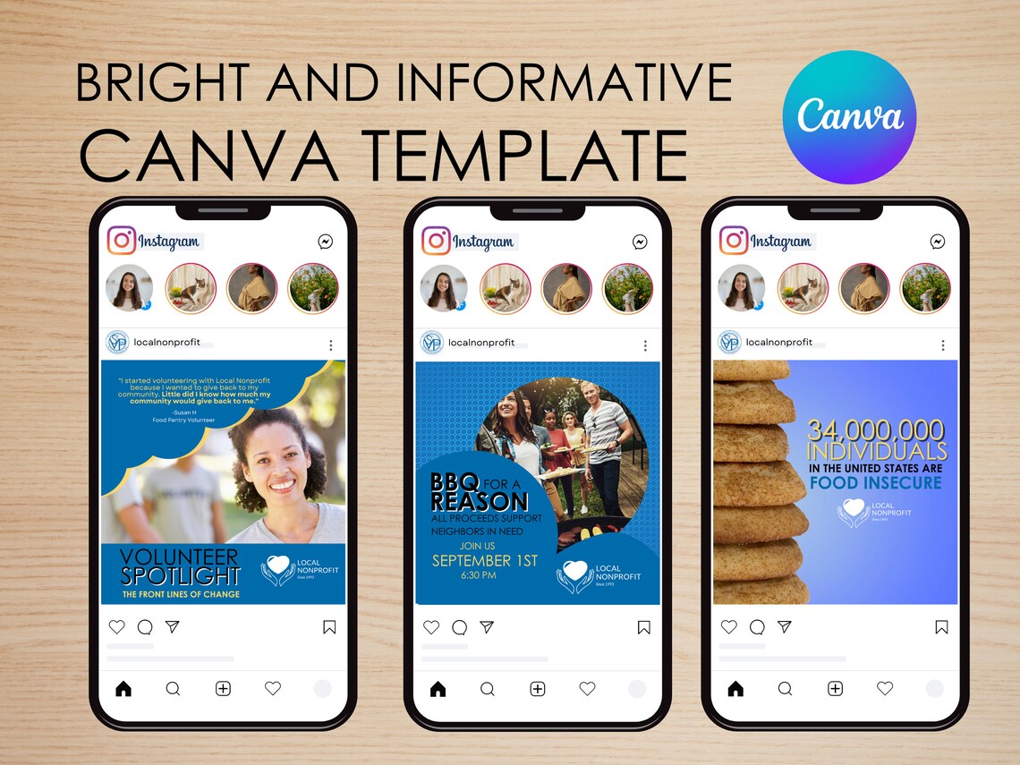 Nonprofit Social Media Templates That WORK 12 Posts Canva Template ...