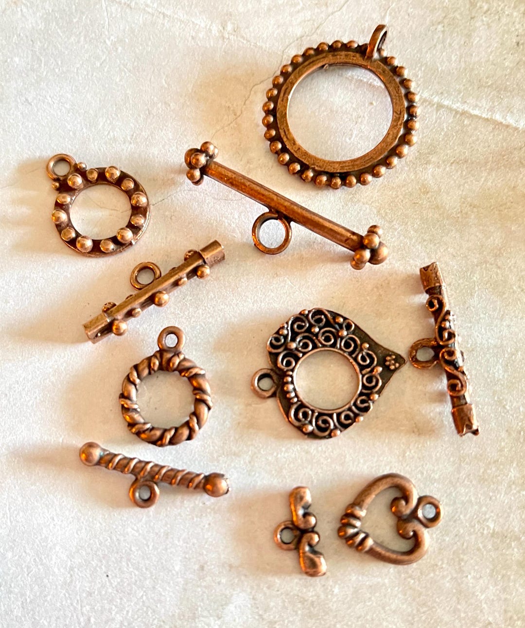 Set of 5 Pairs of Antiqued Copper Connectors-jewelry Design Components ...