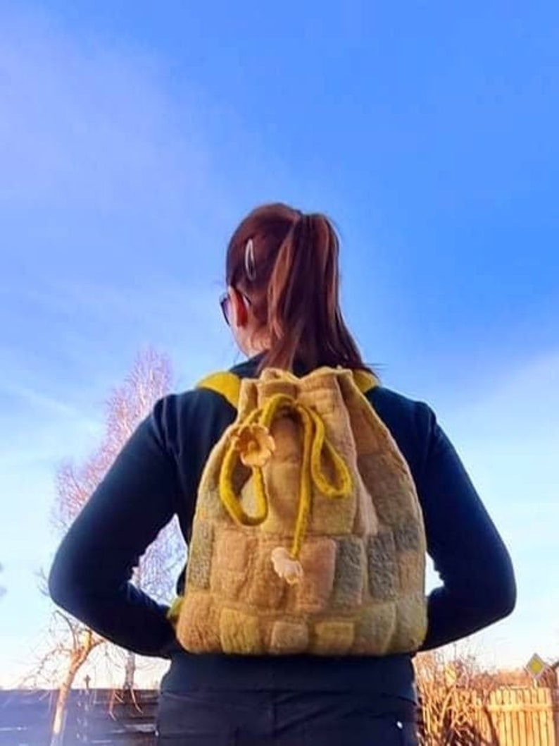 Handmade Felt Backpack / Felted Bag / Women's Backpack/ - Etsy