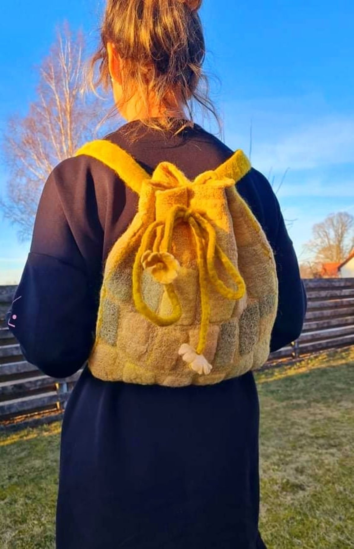 Handmade Felt Backpack / Felted Bag / Women's Backpack/ - Etsy