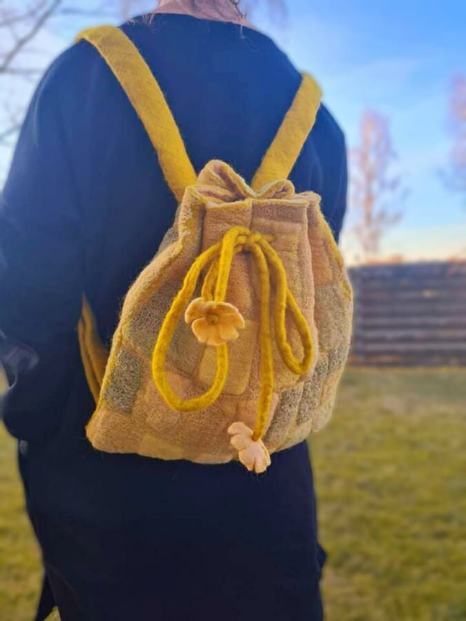 Handmade Felt Backpack / Felted Bag / Women's Backpack/ - Etsy