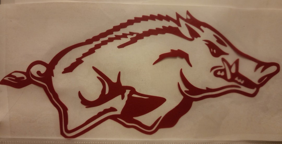 Arkansas Razorback Decal - Etsy