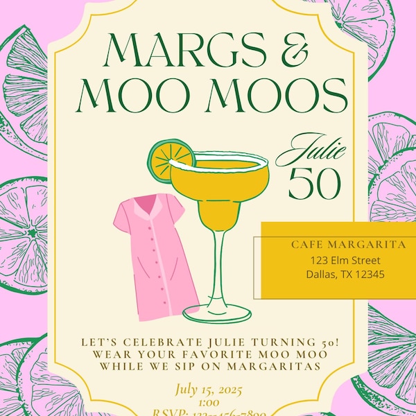 Moo Moo and Margarita Party - Etsy