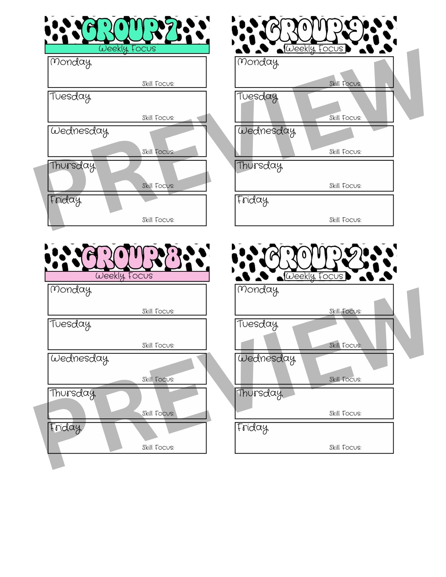 Small Group Planning Bundle | 5-day Editable Template | Canva | Color ...