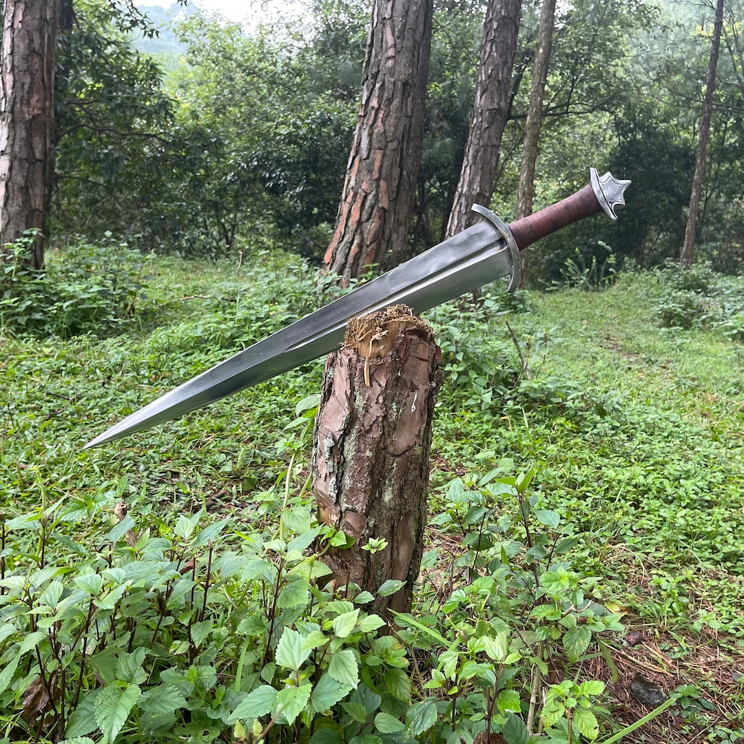 Handmade Italian Cinquedea Sword, Short Sword Dagger With Sheath, 21 ...