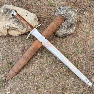 Aesthetic Medieval Viking Sword With Scabbard, 24-inch 5160 Steel ...