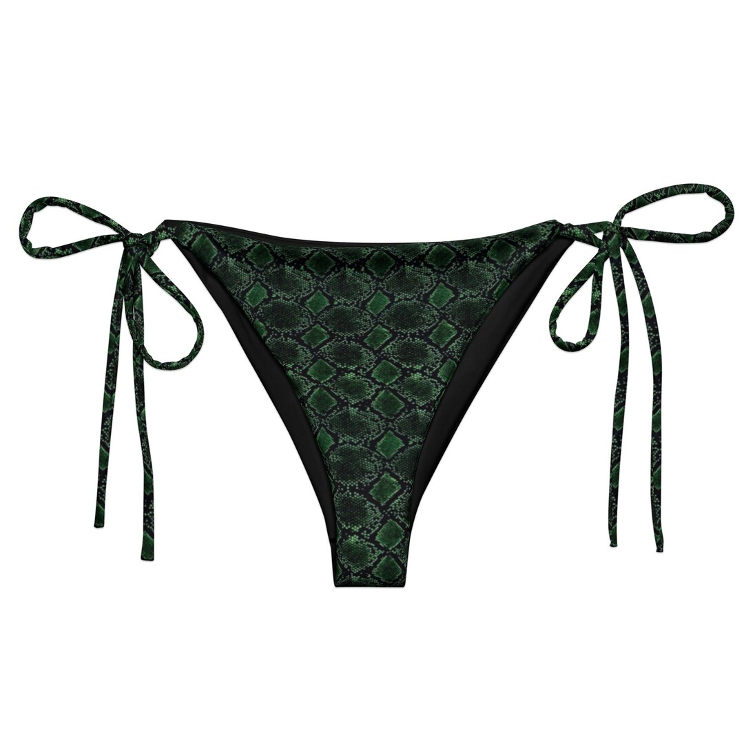 Serpent Bikini Bottom in Emerald Goth Bikini Rock and Roll Bikini Heavy ...