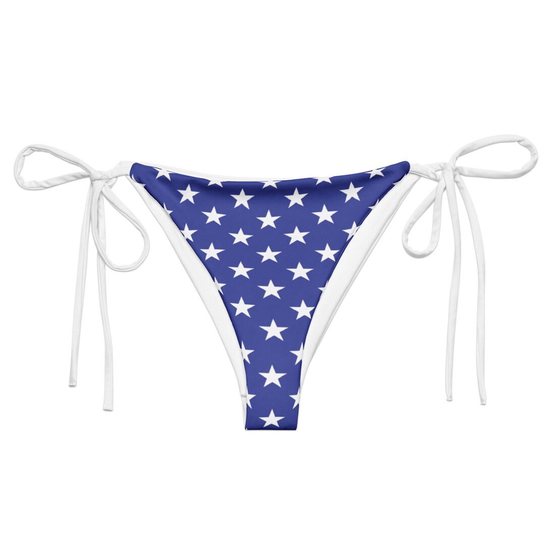 Merica Bikini Bottom USA Flag Bikini US Pattern Swimsuit Made in USA Stars Bikini Red White and ...