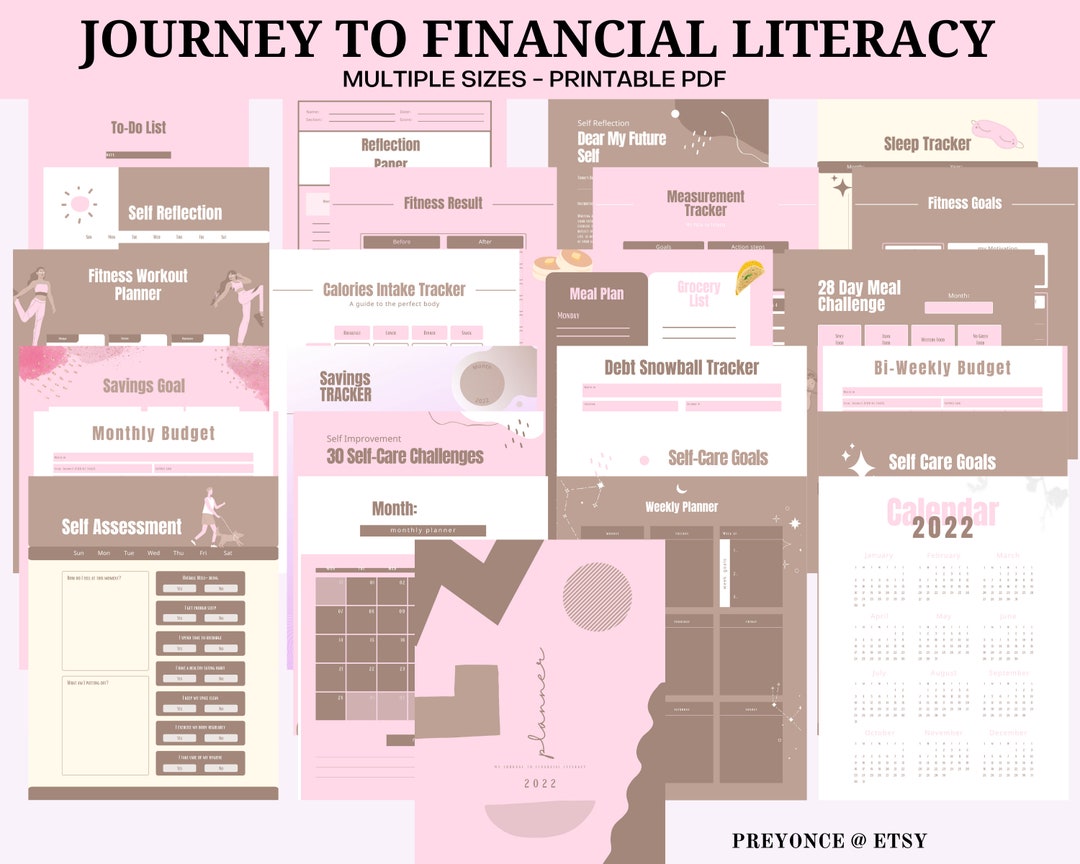 JOURNEY to FINANCIAL LITERACY Planner Finance Planner Monthly Budget ...