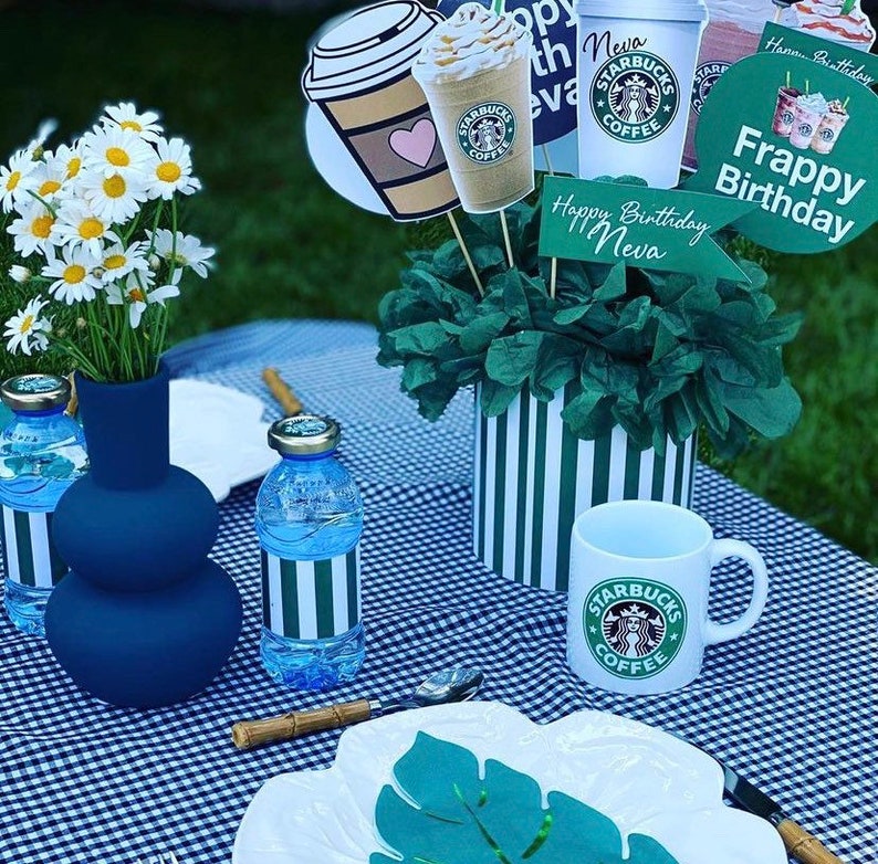 Starbucks Party Decoration Set - Etsy