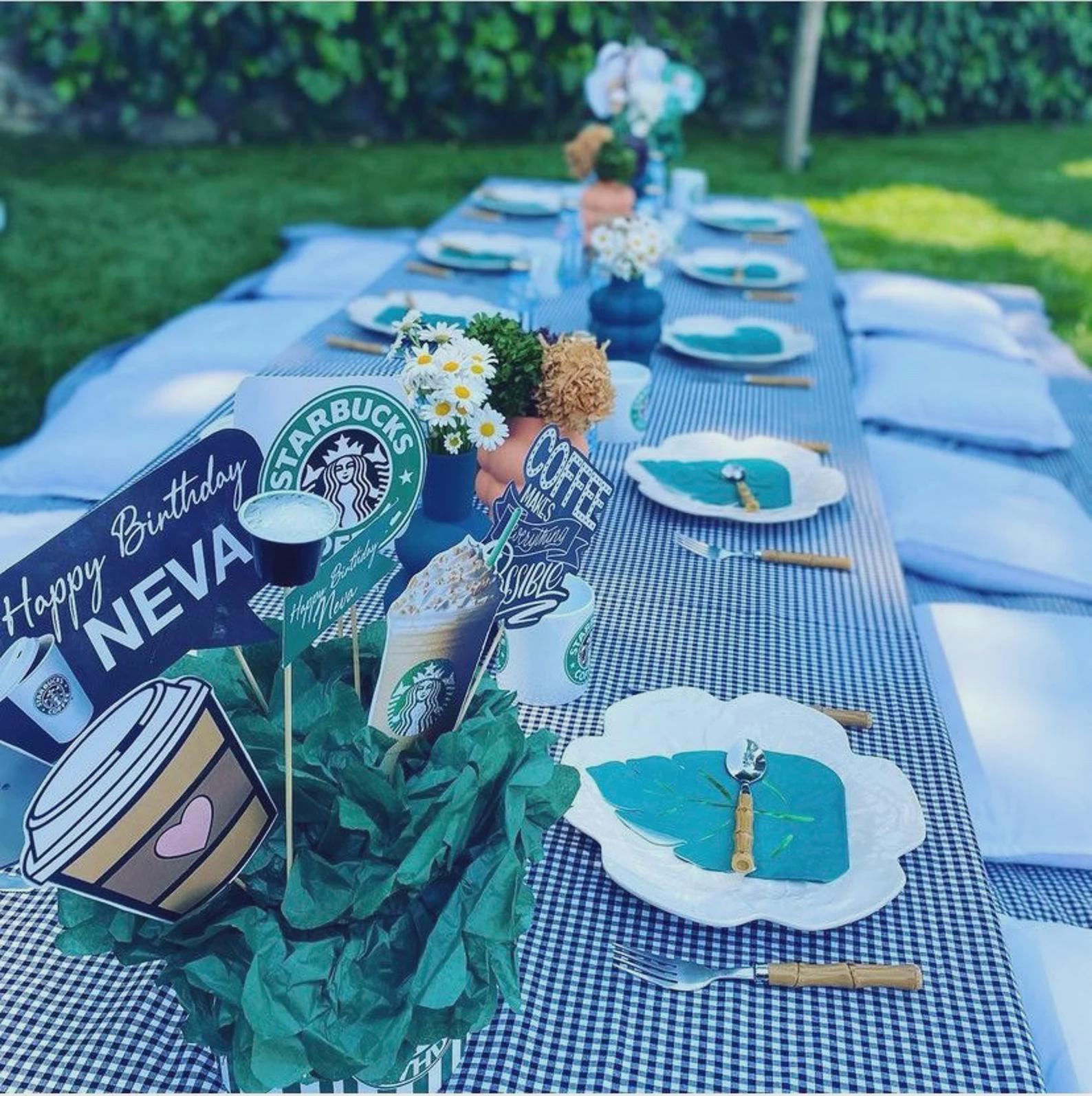 Starbucks Party Photo Booth Props: Frappy Birthday Decorations (instant ...