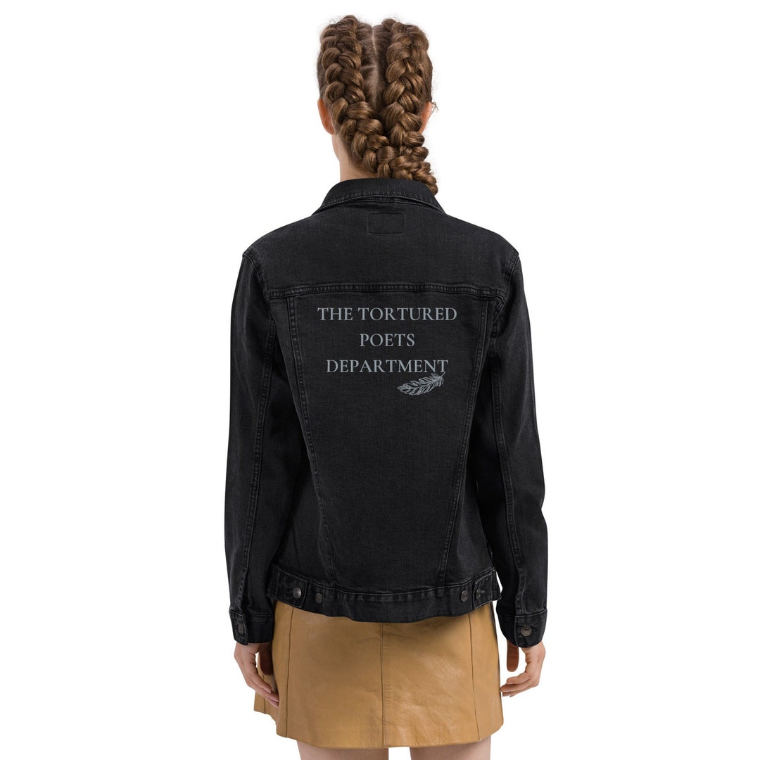 Taylor Swift Embroidered Denim Jacket, Tortured Poets Department - Etsy