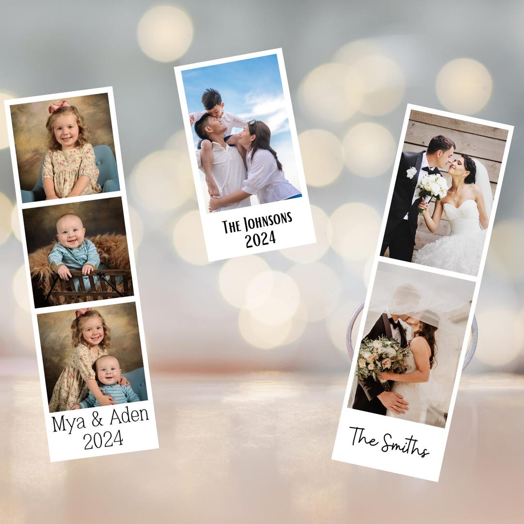 Custom Photo Magnet, Photo Strip Magnet, Gift for Christmas, Wedding ...