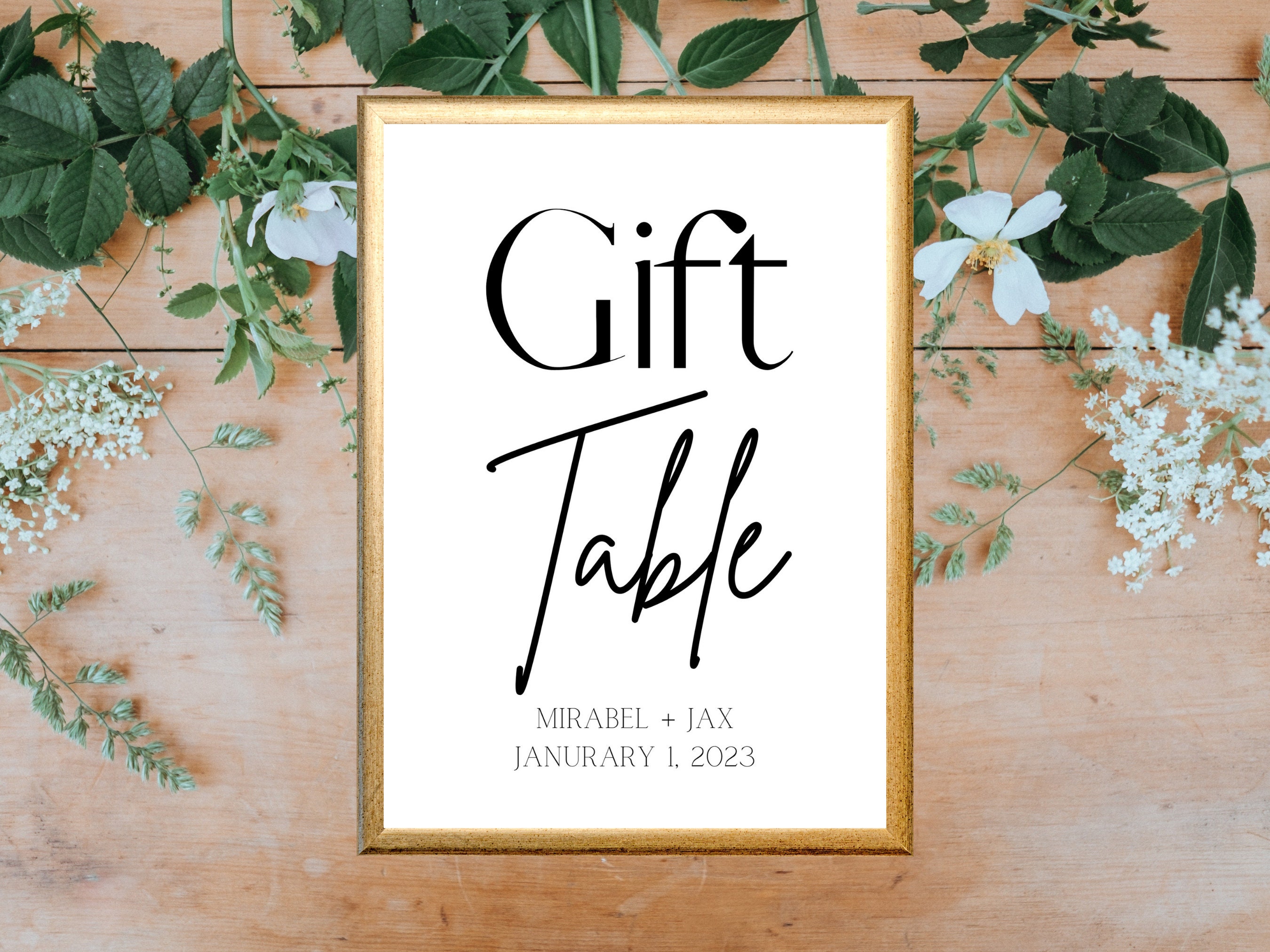 EDITABLE GIFT TABLE Template for Printing- Instant Download - Perfect ...