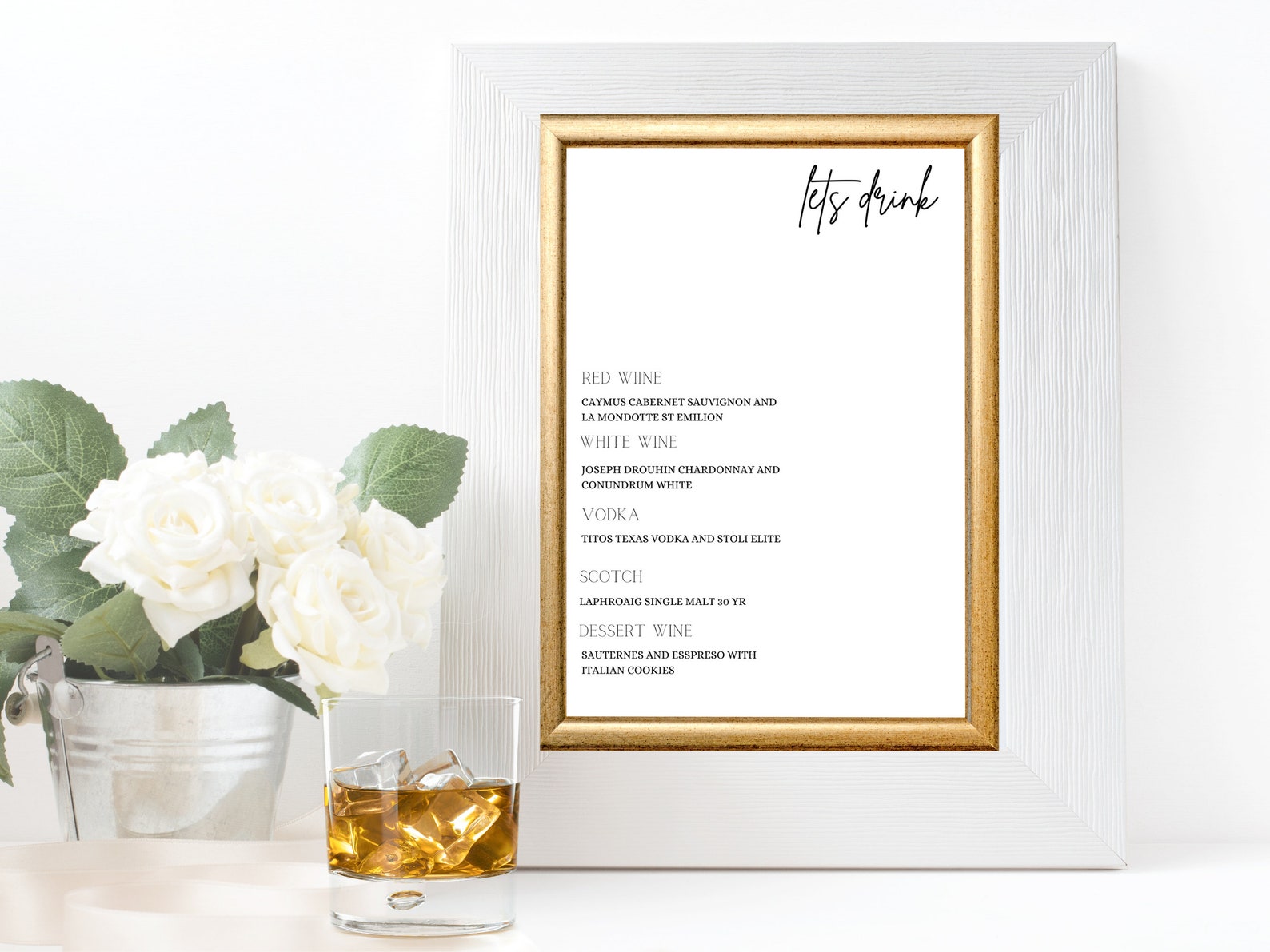 EDITABLE Drink Menu Template for Printing Instant Download Perfect for ...