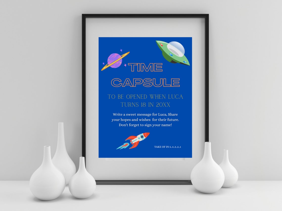 Time Capsule Template: Time Capsule First Birthday, Time Capsule Baby ...