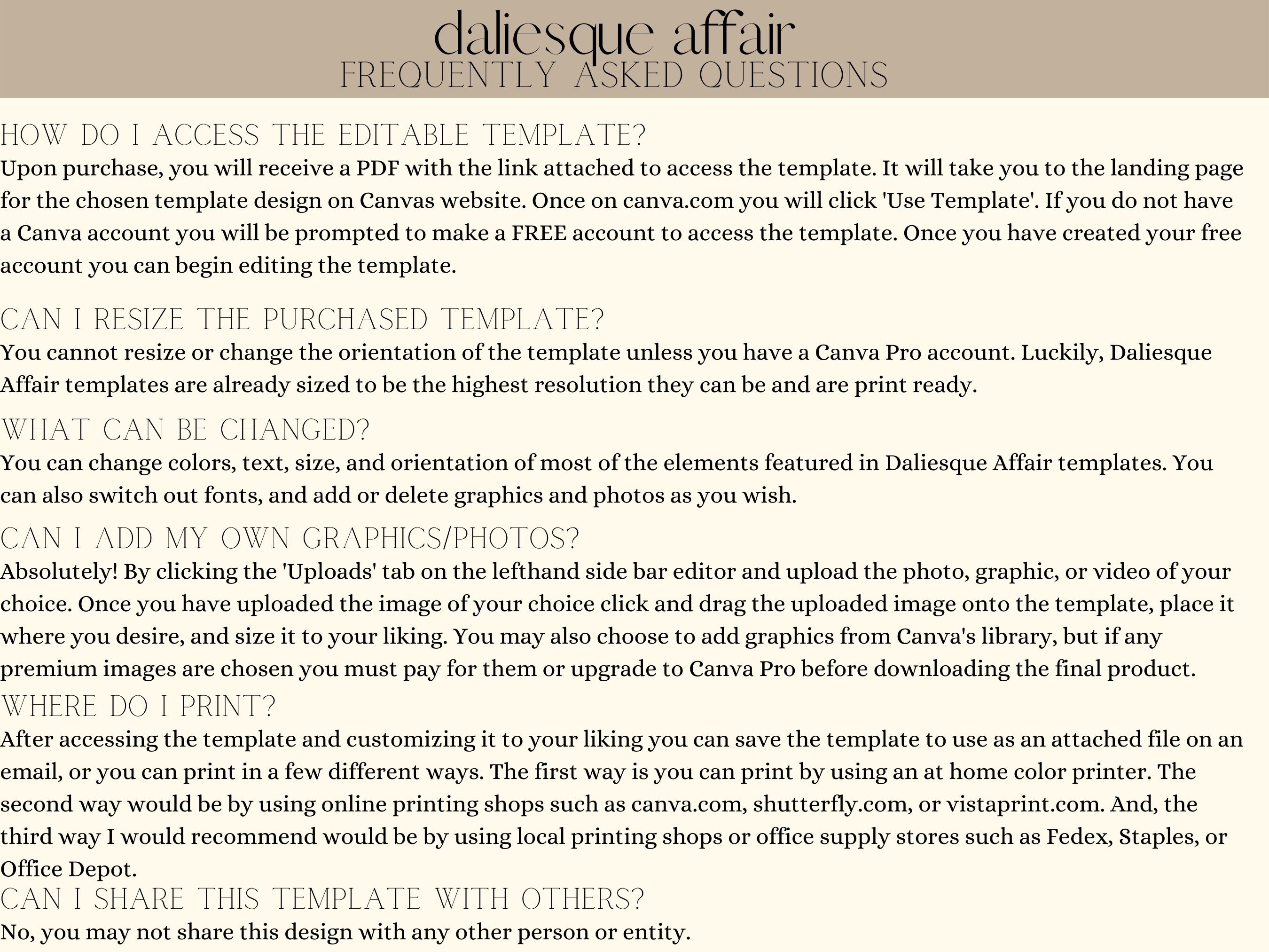 EDITABLE Cash Bar Menu Template for Printing Instant Download - Etsy Canada