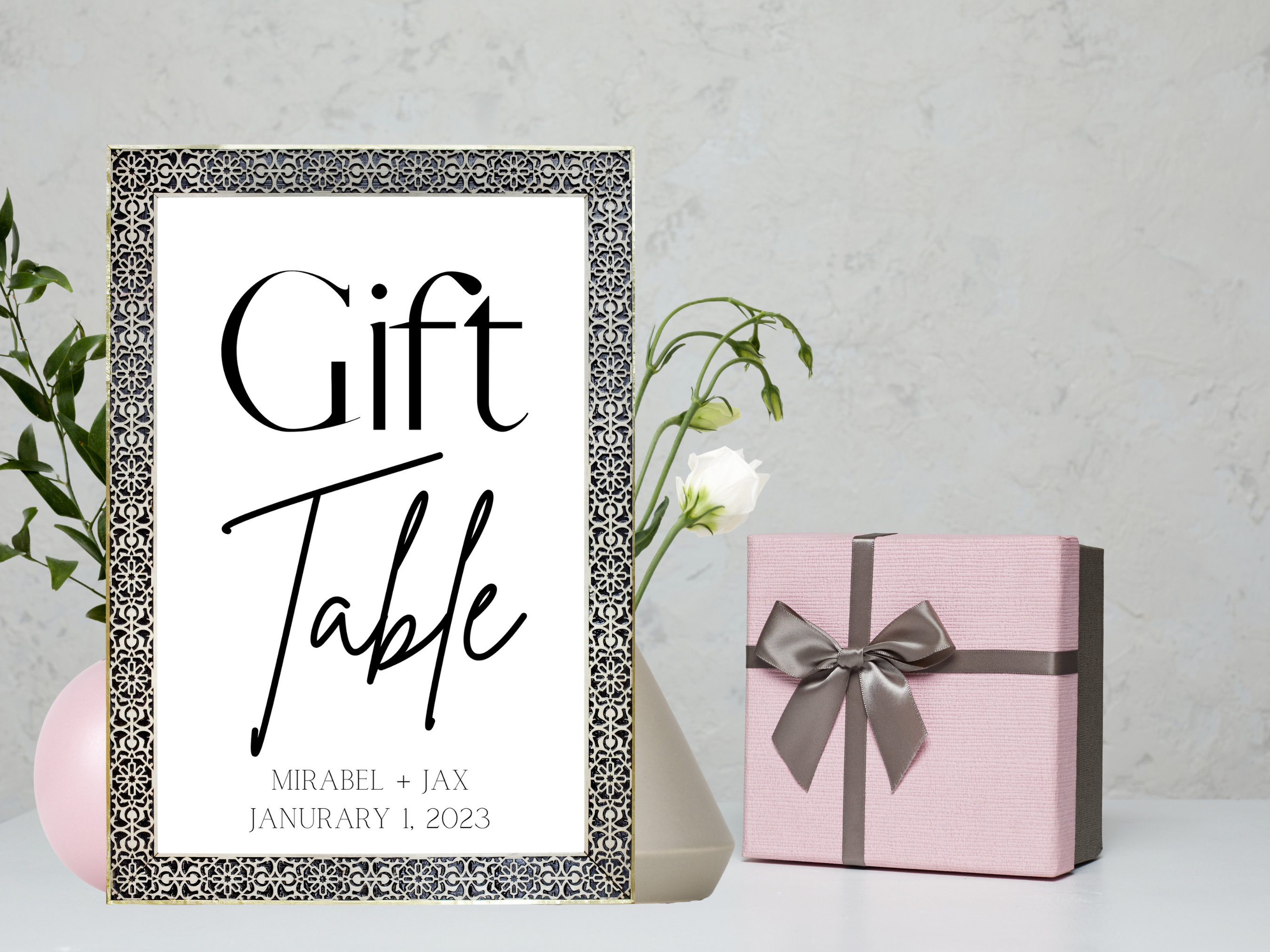 EDITABLE GIFT TABLE Template for Printing- Instant Download - Perfect ...