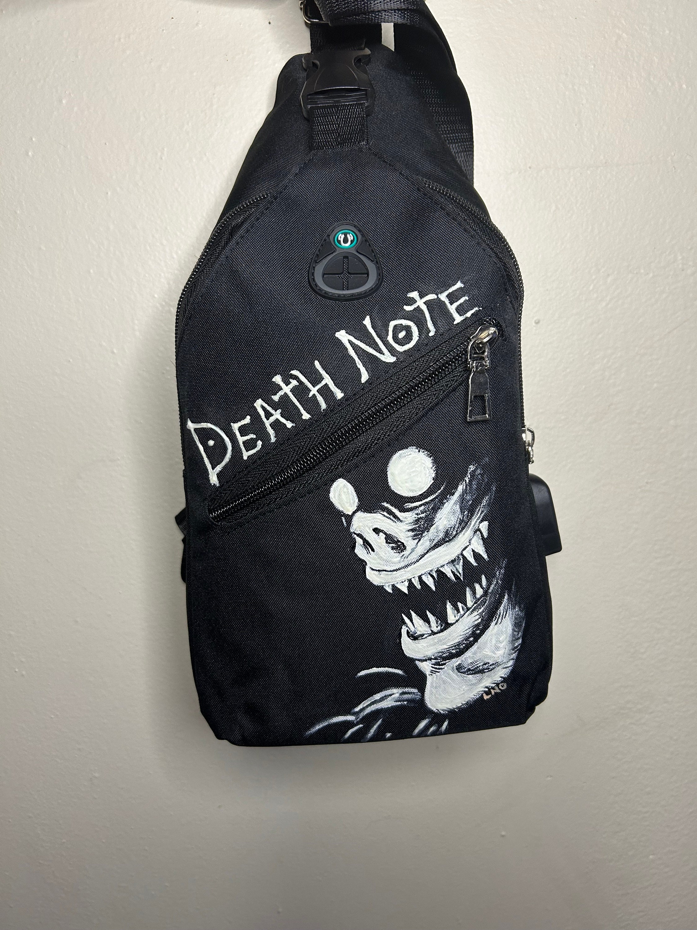 Men’s Glow in the Dark Ryuk Anime Crossbody Black Bag - Etsy