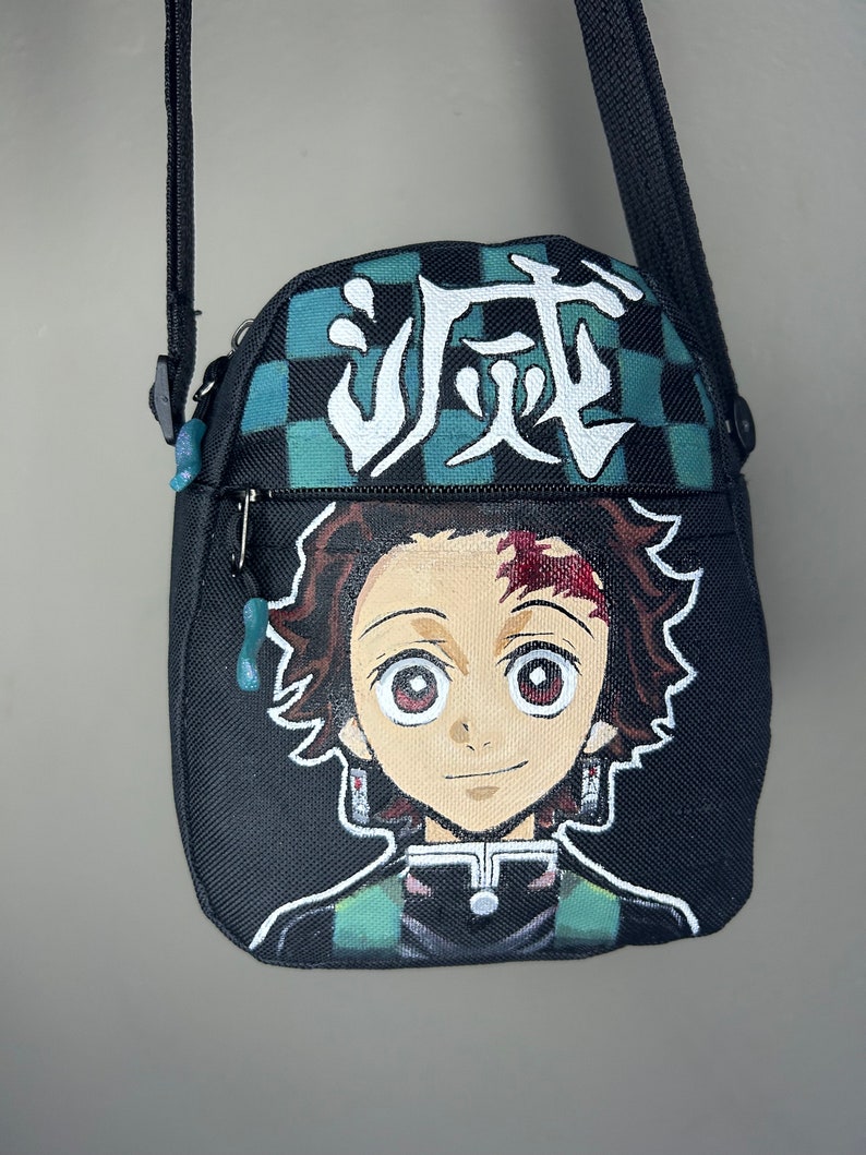Green Slayer Pattern Painted Anime Mini Crossbody Shoulder Bag Purse - Etsy