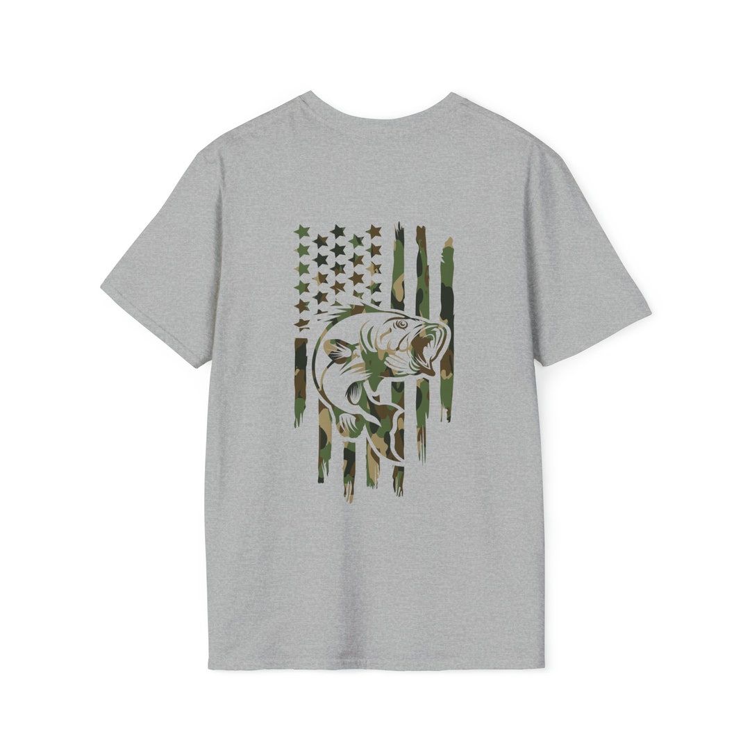Big Lou's Bait & Tackle Fish American Flag Unisex Softstyle T-shirt - Etsy
