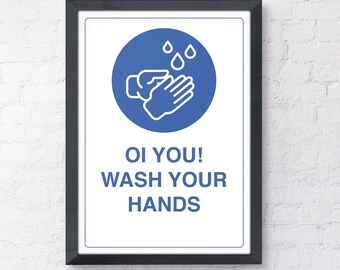 Clean Hands Sign | Etsy