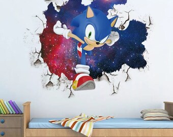 Sonic the Hedgehog Wall Decal - Etsy UK