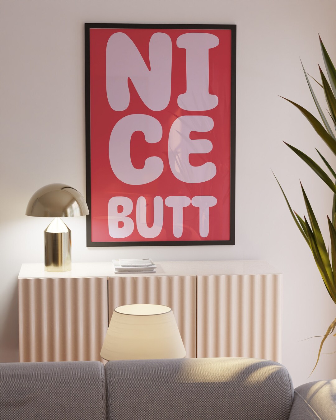 Nice Butt Poster, Funny Red Toilet Poster, Retro Bathroom Art, Dressing ...