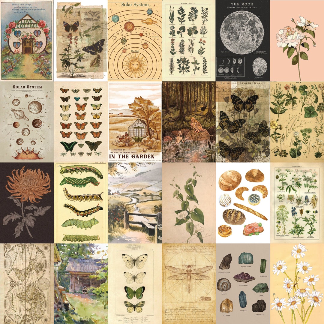 71PCS Cottagecore Aesthetic Wall Decor, Cottagecore Collage Kit ...