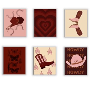 Preppy Aesthetic Collage Kit, Hot Red Wall Collage, Hot Pink Collage ...