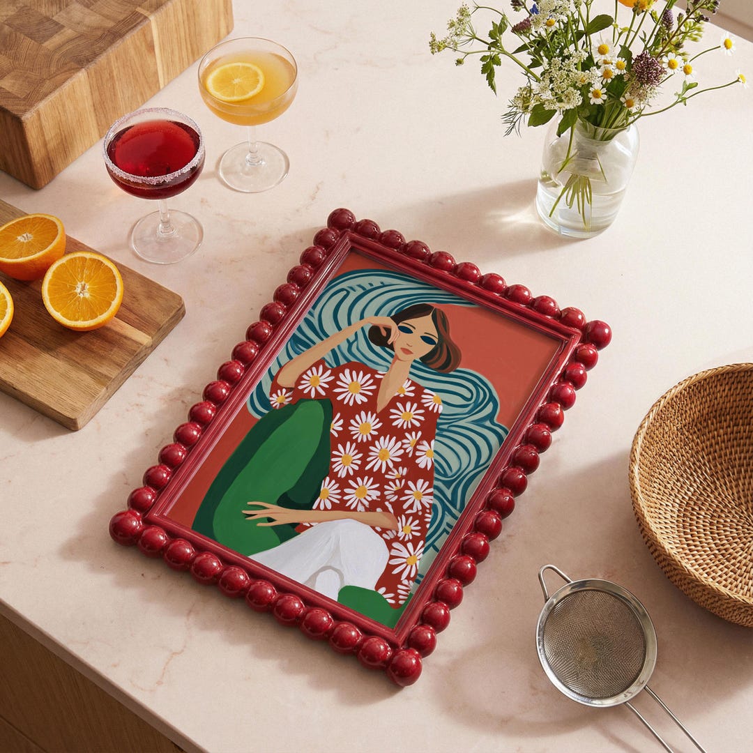 Daisy Woman Print | Retro Mid Century Modern Boho Poster - Etsy