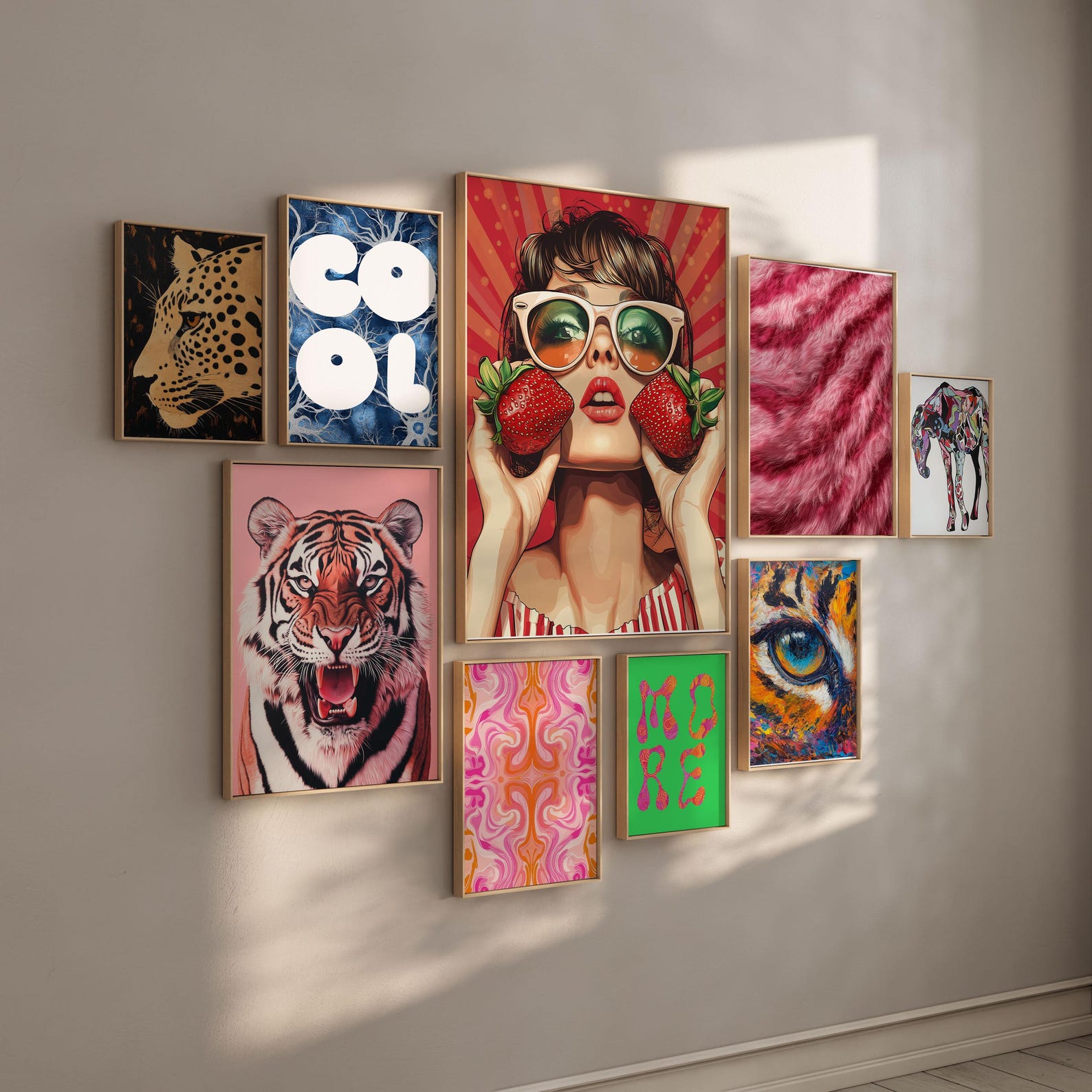 Maximalist Collage Kit, Tiger Print, Dopamine Art, Live Oak Print ...